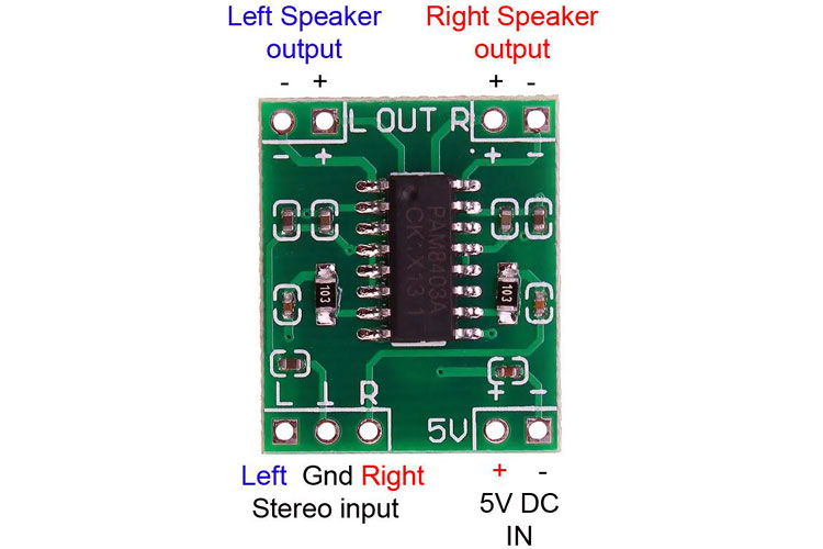 PAM8403 Stereo Audio Amplifier Module- Features, Pinout, Datasheet ...