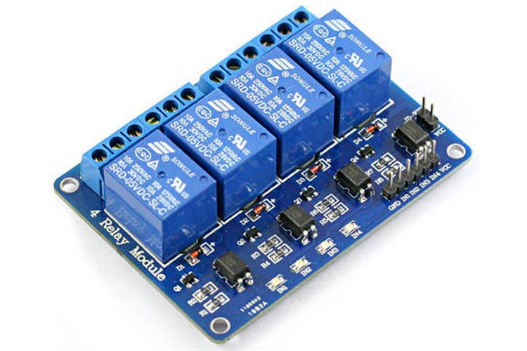 5V Four-Channel Relay Module - Pin Diagram, Specifications ...