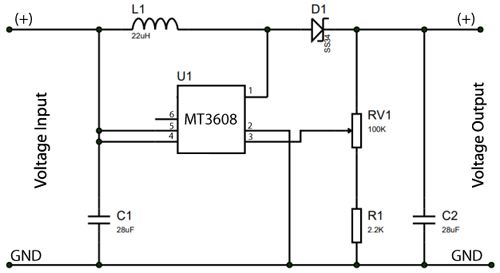 Mt3608 Dc To Dc Step Up Boost Converter Module Pinout, Datasheet, Specs ...